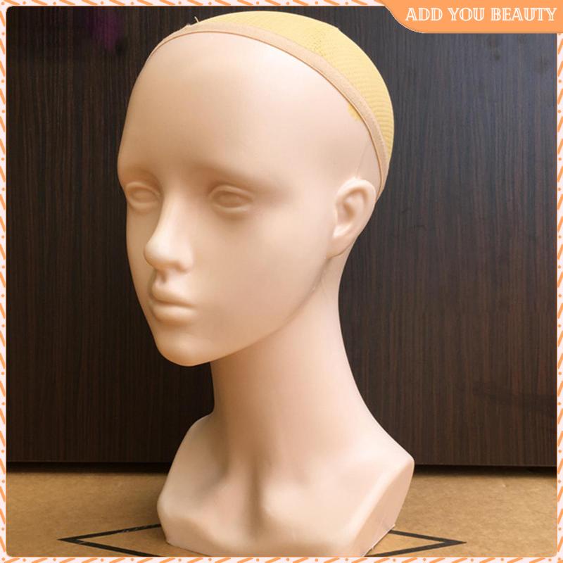 [wishshopeefhx] Realistic Bald Mannequin Head Hair Glasses Hat Display ...