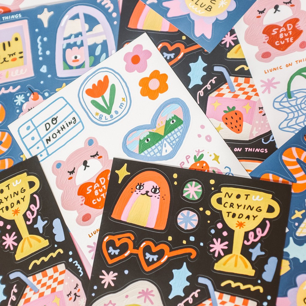 Think Happy Thoughts Sticker Set | Shopee Philippines