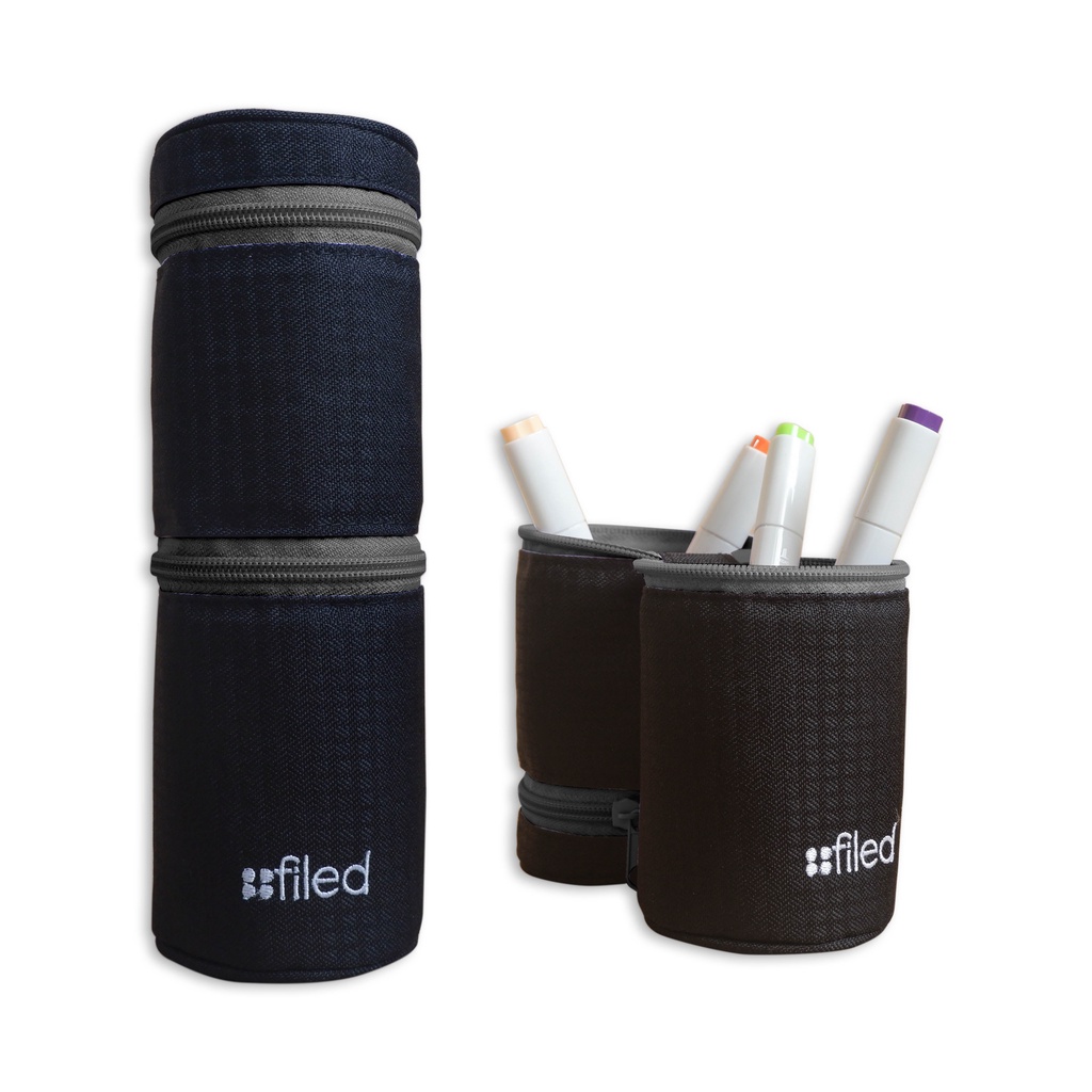 Filed Pen Capsule Pastel Ripstop Pencil Case Ballpen Holder Highlighter ...