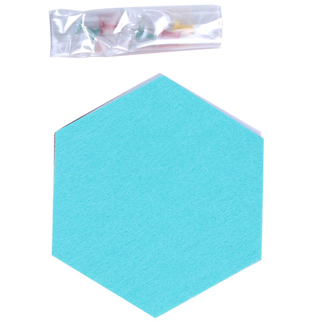 Set Of 6 Hexagon Felt Pin Board Self Adhesive Bulletin Memo Photo Cork