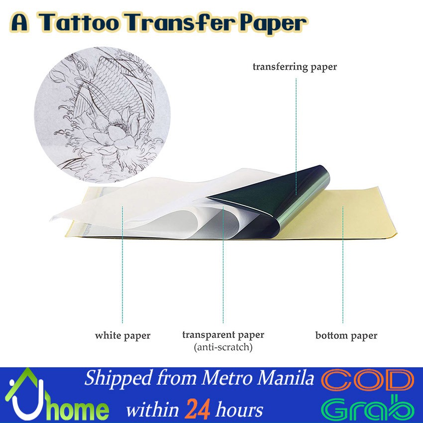 【SOYACAR】100pcs Tattoo Stencil Transfer Paper Tattoo Transfer Paper A4 ...