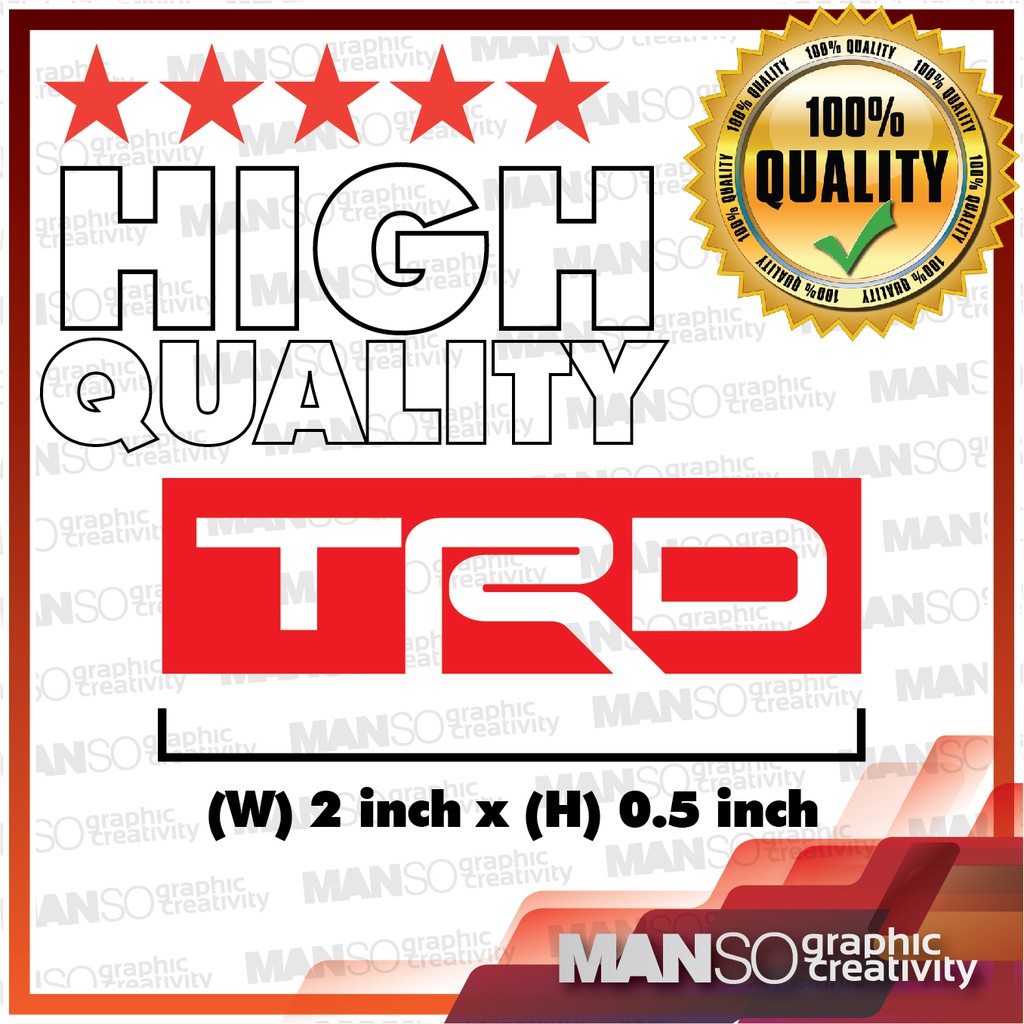 TRD LOGO Sticker Toyota Vios Camry Rav Hilux Altis Innova Revo | Shopee ...