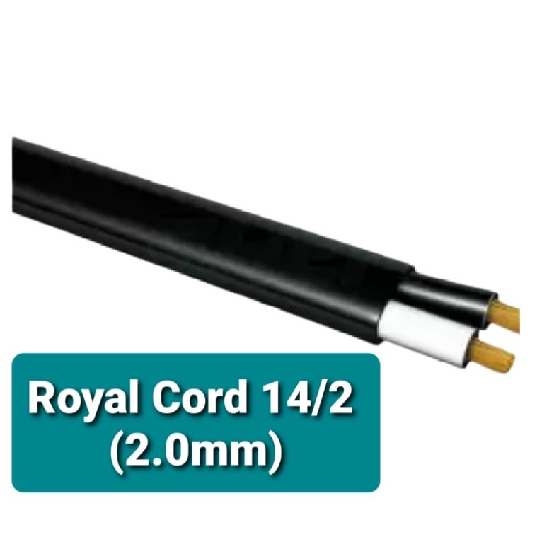 Royal Cord 14/2 (2.0mm) Dual Cord Duplex Electrical Wire Cord (per ...