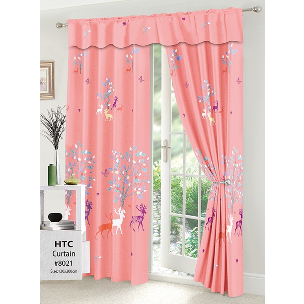 COD Curtain Fresh Pink Good Quality Kurtina Design for Window Door Room ...