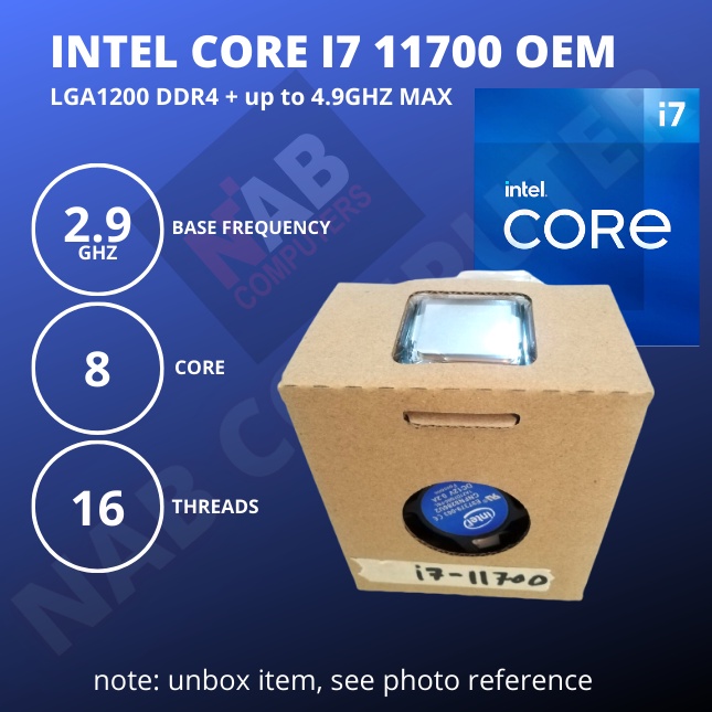 INTEL I7-11700 OEM PROCESSOR OEM (UNBOXED) | Shopee Philippines