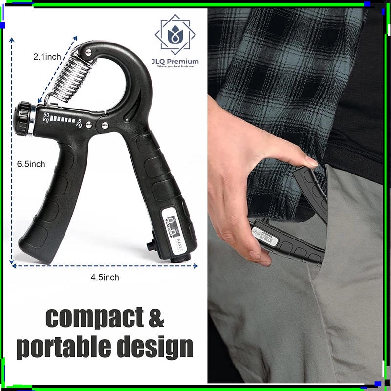 Adjustable Gripper Hand Exerciser Grip Wrist Increase Strength Spring ...