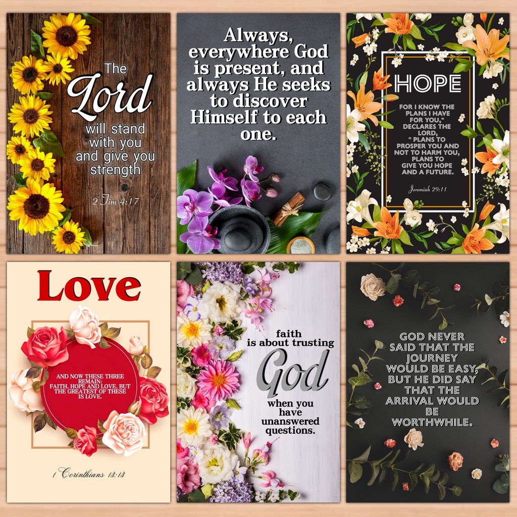 Bible Verse & Quotes Wall Decor Photo Laminated A4 size | Shopee ...