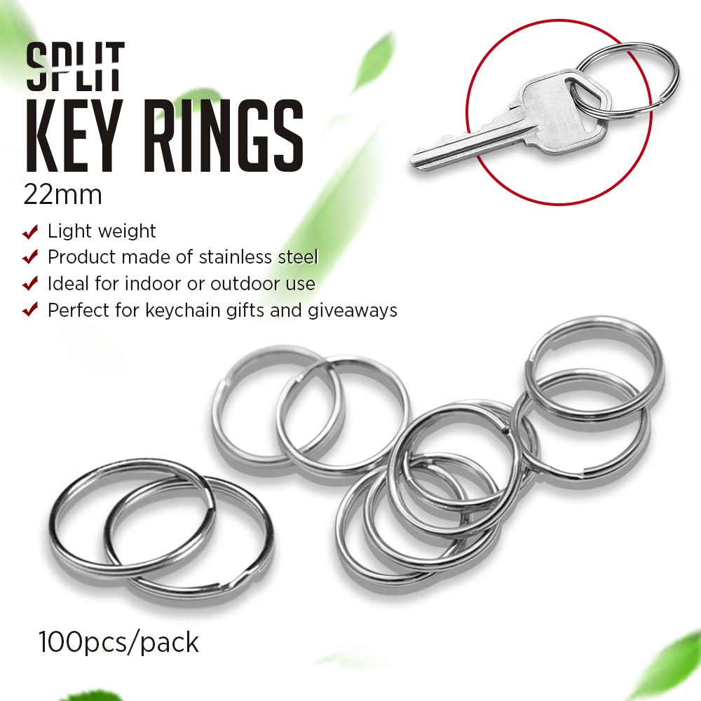 (100pcs) Stainless Steel Key Rings for Key Holder Making | Shopee ...