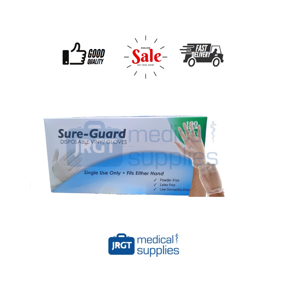 Sure-Guard Vinyl Powder Free Disposable / Examination / Surgical Gloves ...
