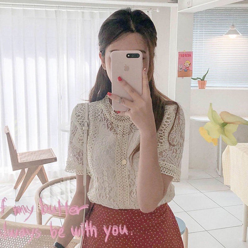 Only.Fashion Korean Lace Top | Shopee Philippines
