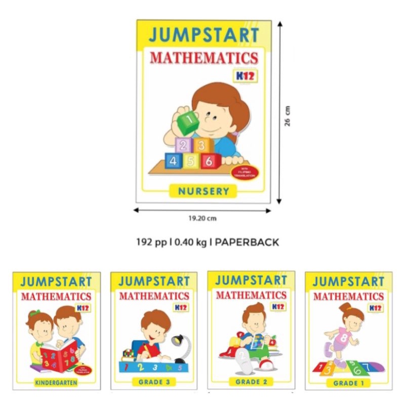New! JUMPSTART MATH - K-12 workbooks for Nursery to Grade 3 | Shopee ...