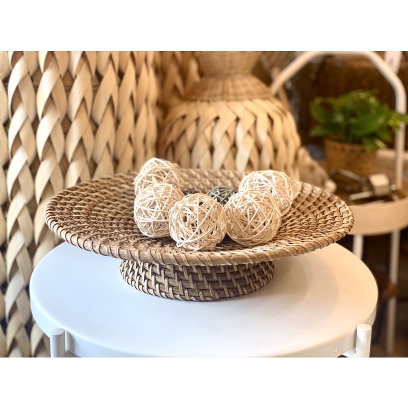 Native handwoven rattan | Labtang fruit tray | decor | Shopee Philippines