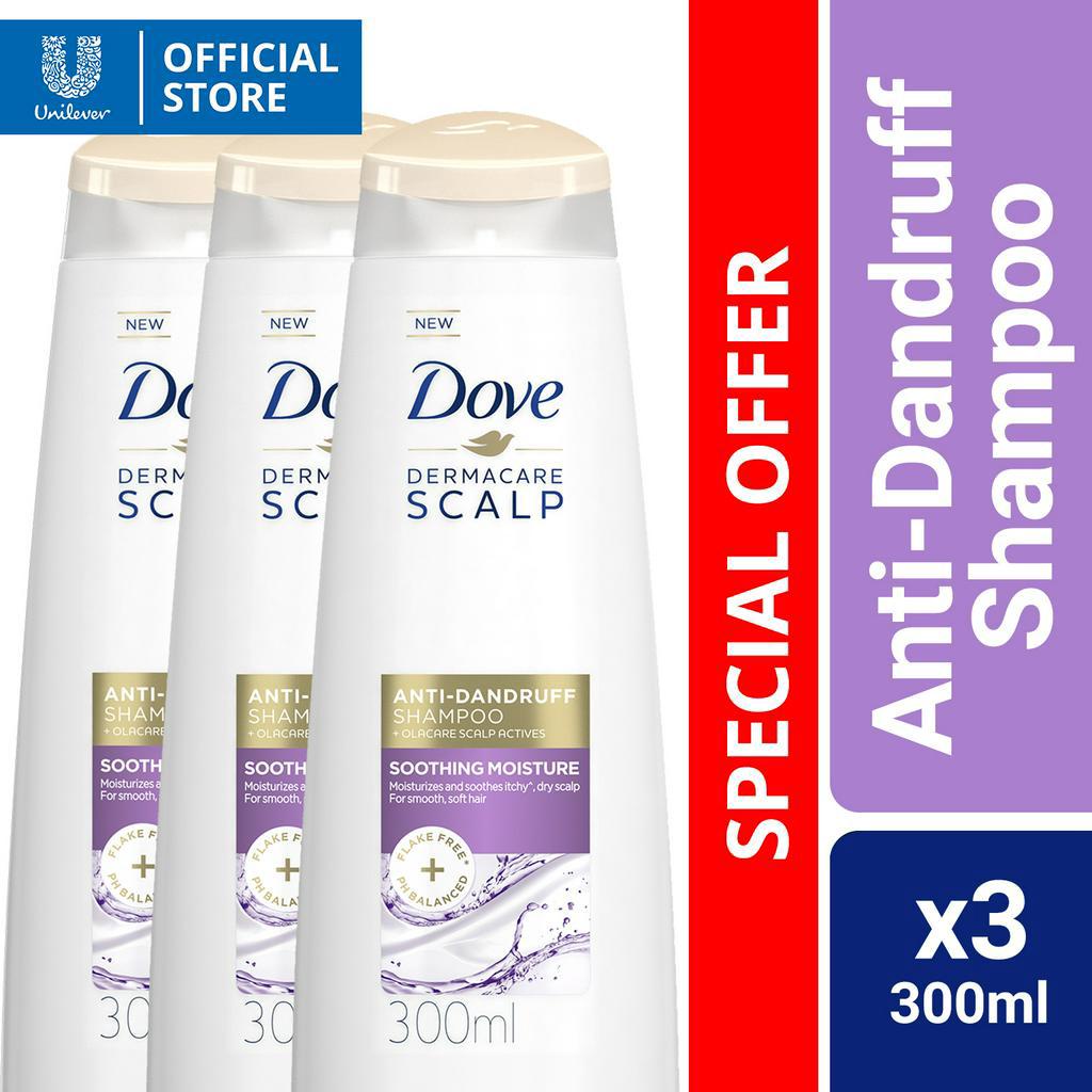 Dove Shampoo Soothing Moisture 300ml x3 | Shopee Philippines