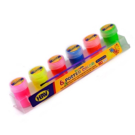 HBW Poster Paint Flourescent Color(6pcs/set) | Shopee Philippines