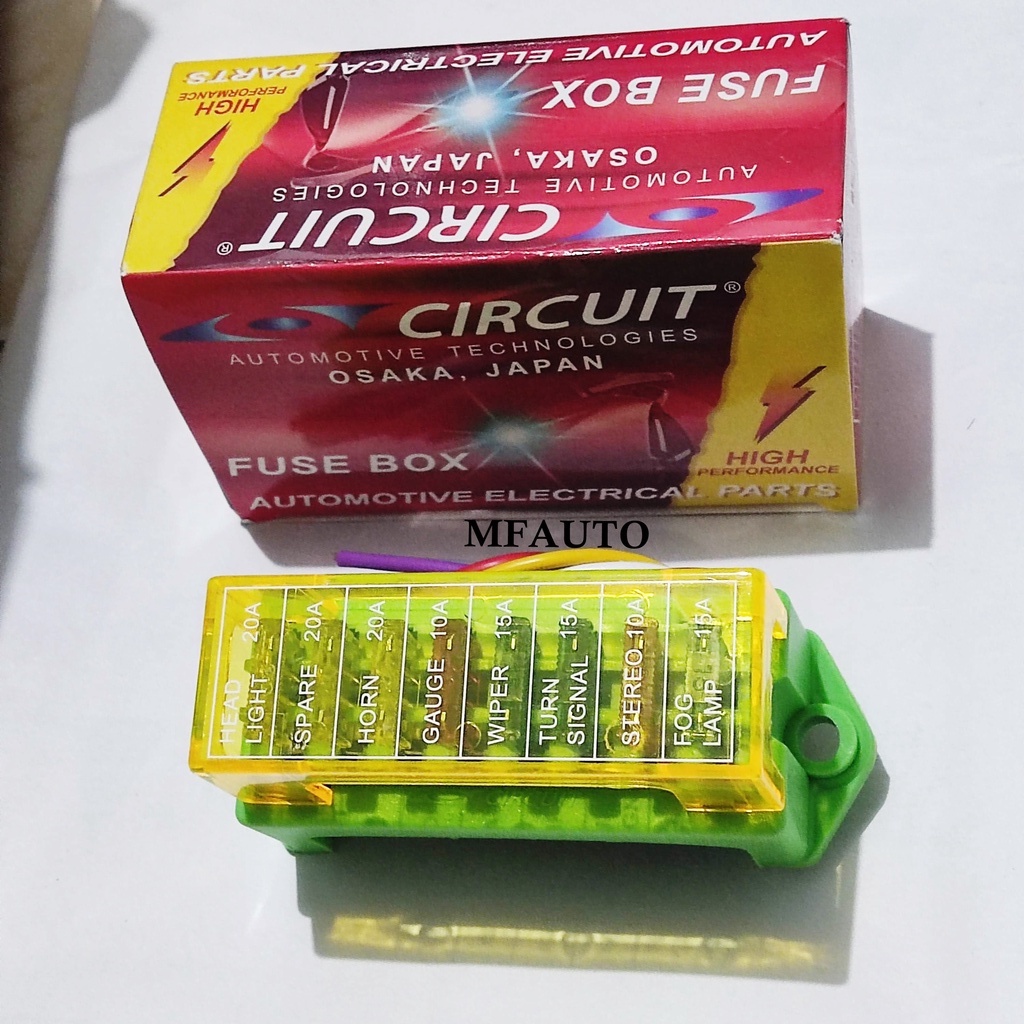 CIRCUIT 8T FUSE BOX - PLUG IN TYPE with FREE Standard FUSES (8 TERMINAL ...