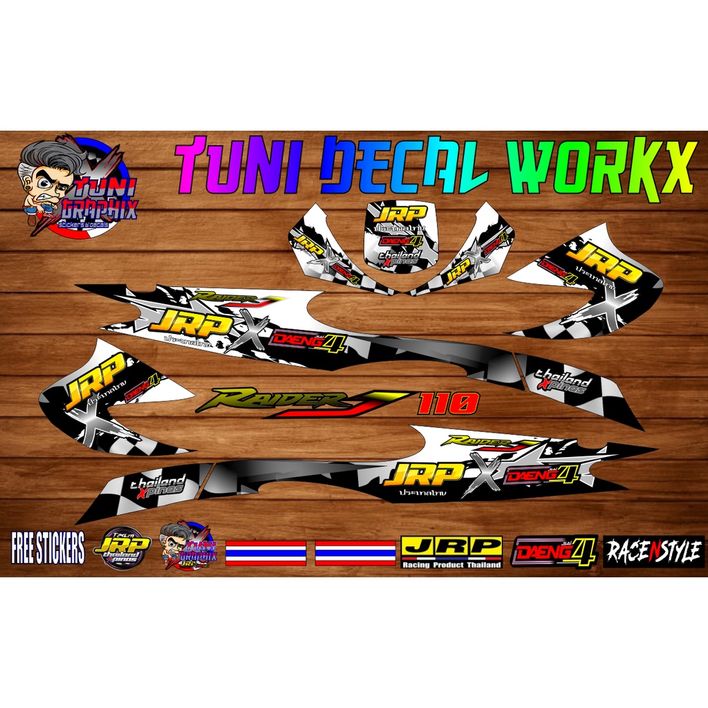 RAIDER J 110 (JRP X DAENG DECAL STICKER V2) | Shopee Philippines