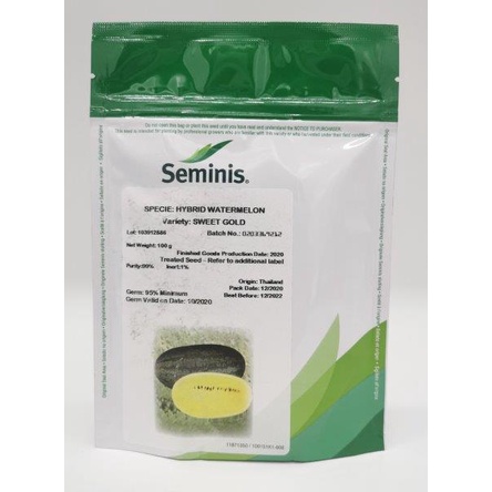 SWEET GOLD HYBRID WATERMELON SEEDS BY SEMINIS (100 GRAMS) | Shopee ...