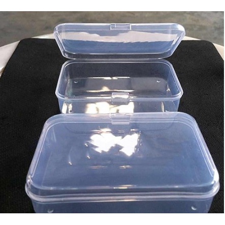 Practical Plastic Clear Transparent Box Organizer Case Container Storage boxes Flip transparent ...