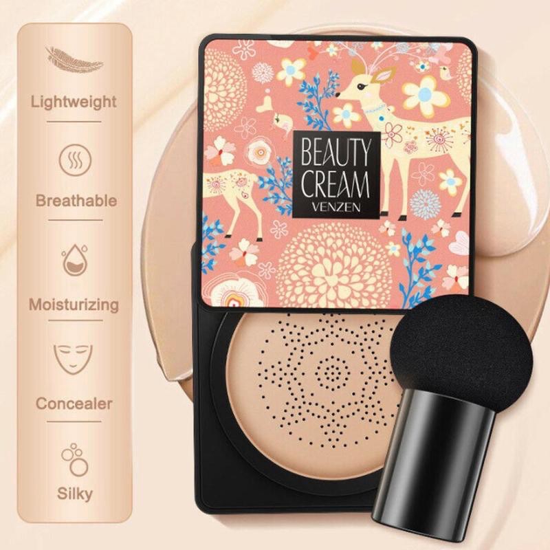 VENZEN Beauty Cream Mushroom head Air Cushion BB Cream Concealer Moisturizing liquid Foundation ...