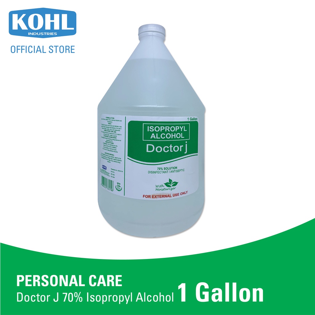 Doctor J 70% Isopropyl Alcohol 1 Gallon | Shopee Philippines