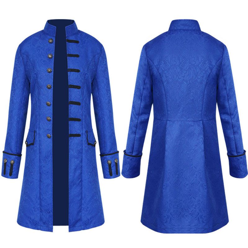 Renaissance Medieval Steampunk MenTrench Coat and Shirt Set Vintage ...
