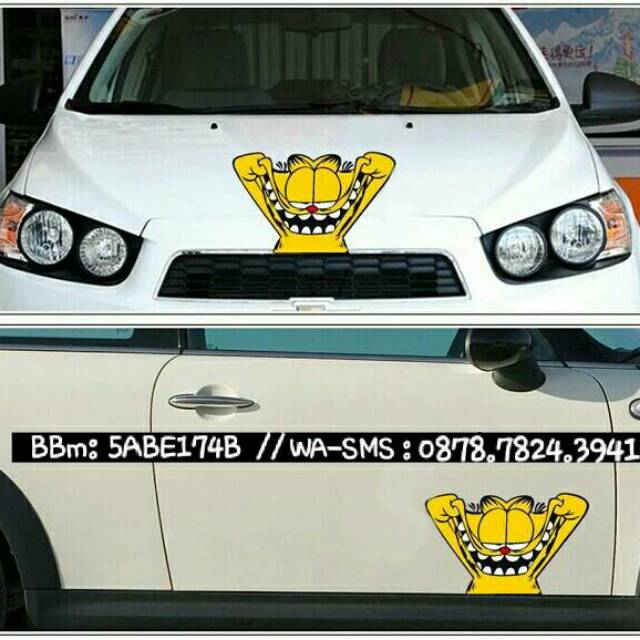 Garfield smile stickers car window body accessories stickers | Shopee ...