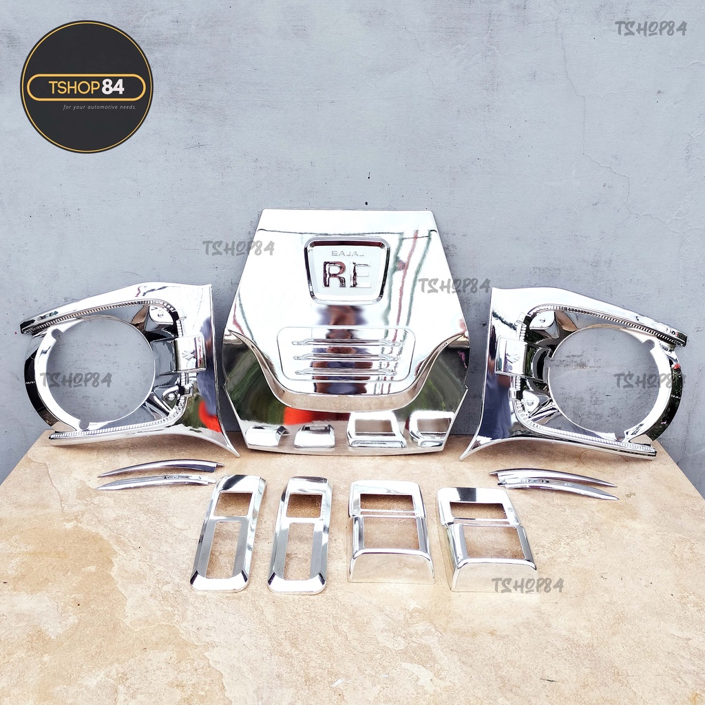 Bajaj RE Chrome Cover Headlight Signal Light Front Nose LARGE COMPLETE ...