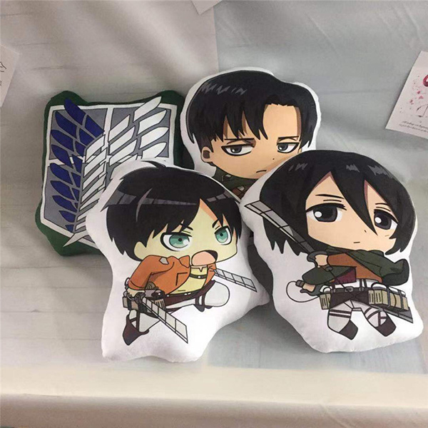 Attack on Titan Pillow Plush Sofa Cushion Anime Levi Eren Mikasa ...
