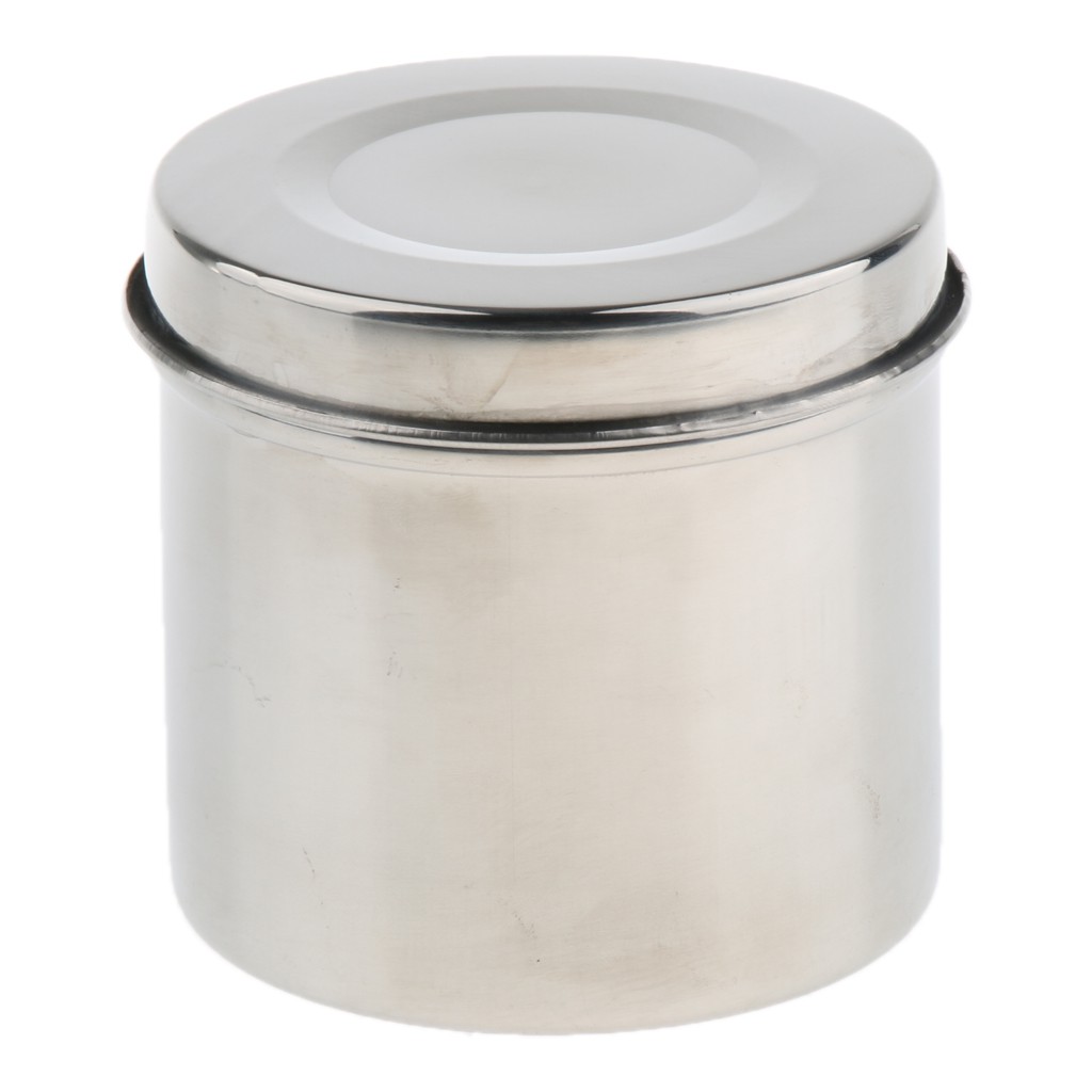 Stainless Steel Ointment Jar Sponge Cotton Dressing Container w/ Lid ...