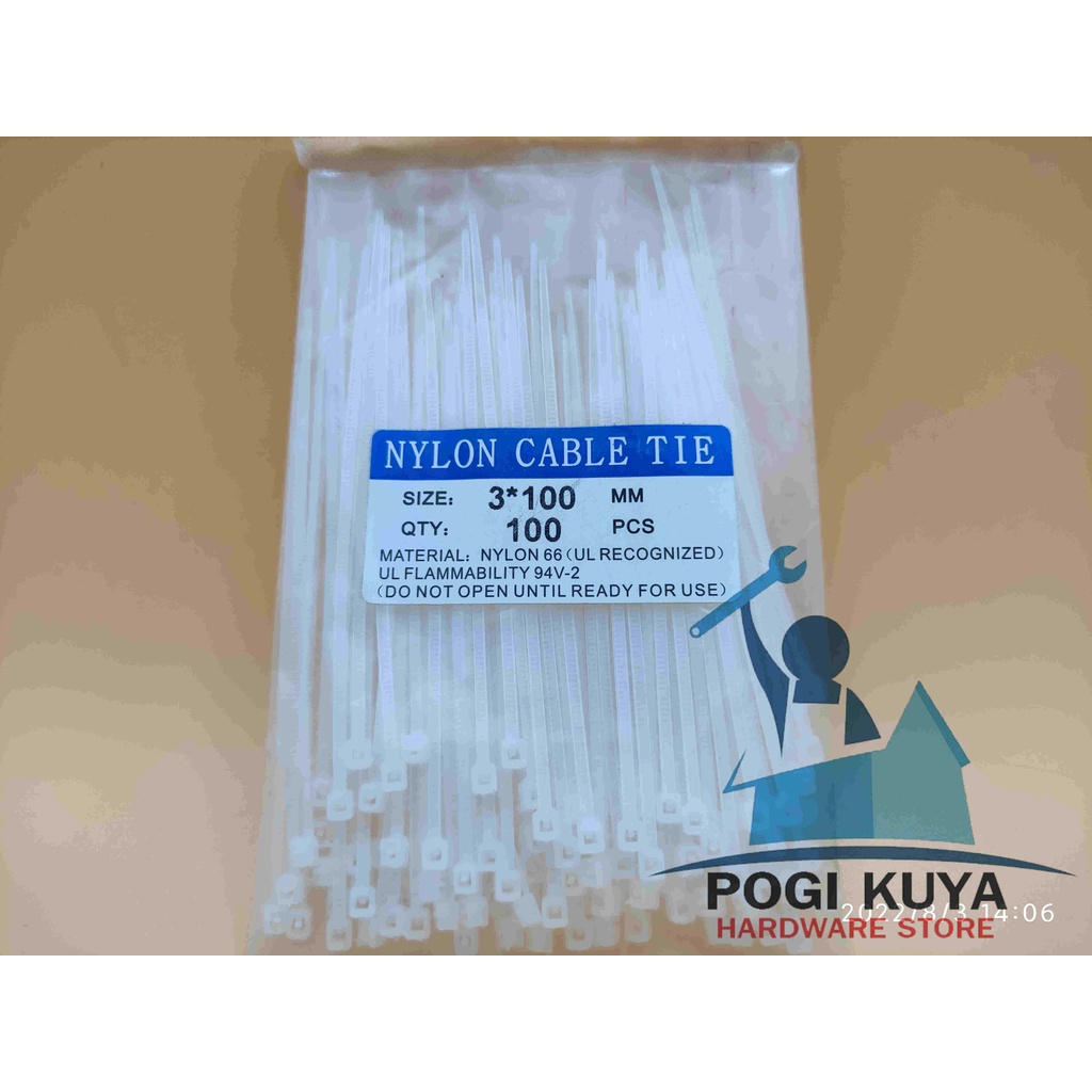 (100pcs) Nylon Cable Tie Nylon Tie Cable Zip Tie 4 10 12 inch white ...