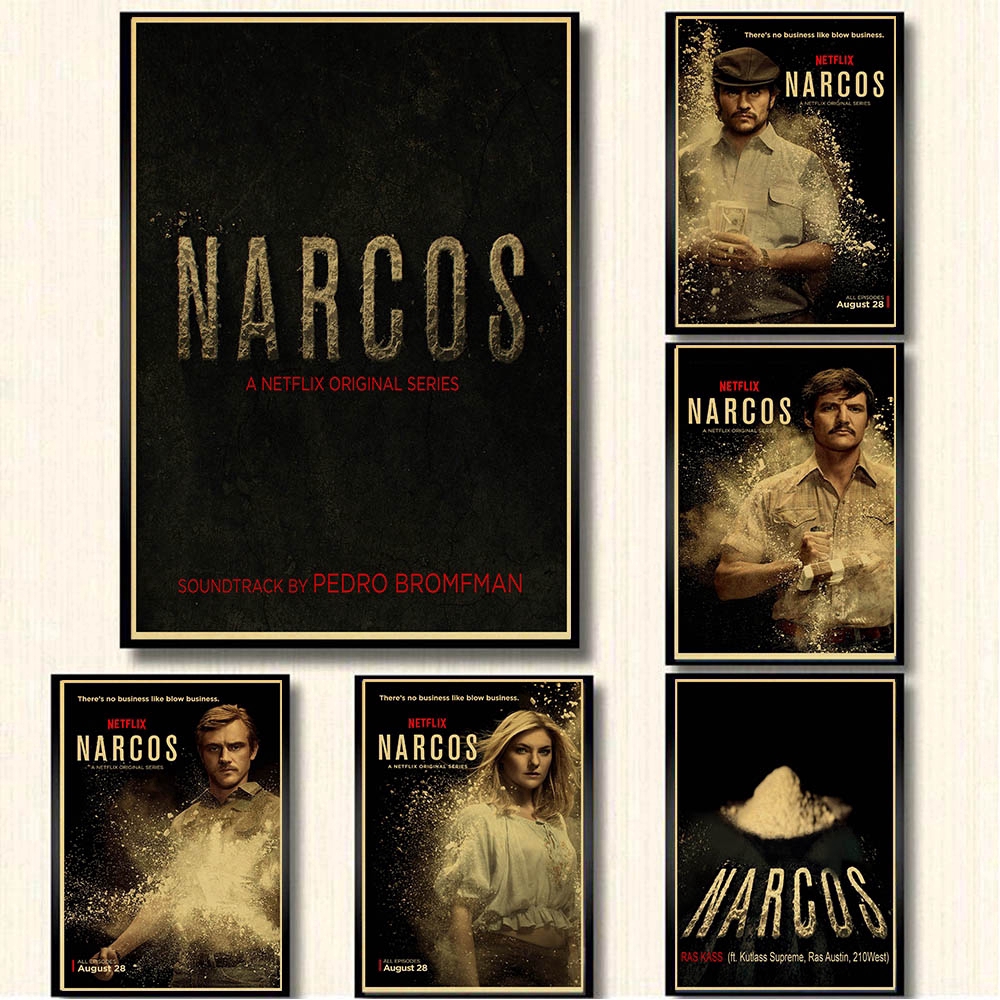 Classic Portrait Narcos Colombia Pablo Escobar Crime TV series Vintage ...