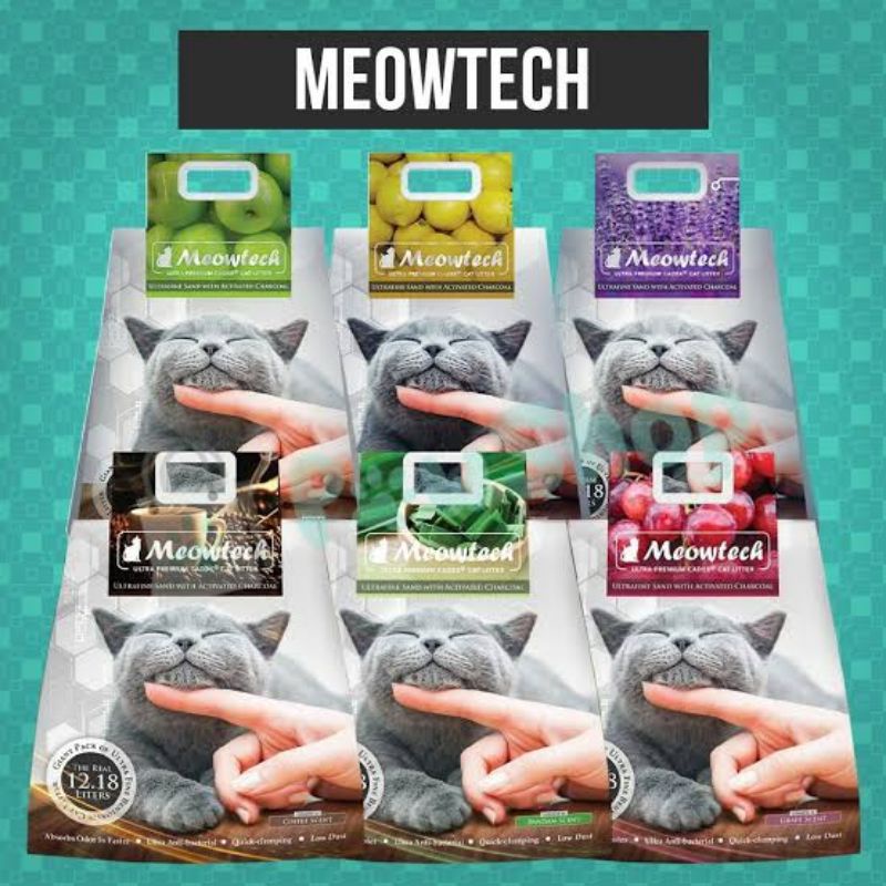 ONHAND Meowtech Cat Sand Litter 12.8L Lavender Apple Lemon Grapes ...