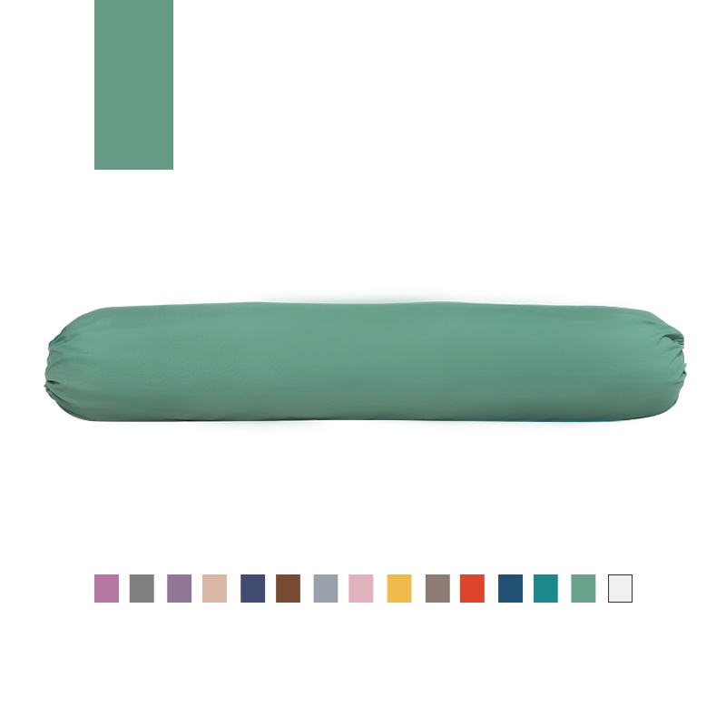 Solid Color Bolster Cover Long Pillowcase Polyester Fabric Cover ...