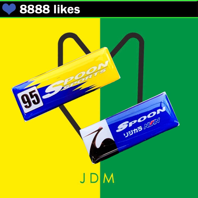 3D JDM Spoon Resin Italy Sticker Crane Decal for Motorcycle Car AVT ...
