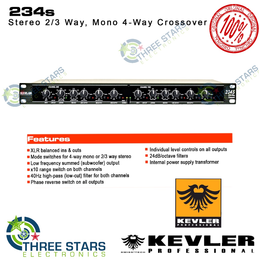 Original Kevler 234S Crossover Dual Channel Active Crossover 2/3/4 way ...