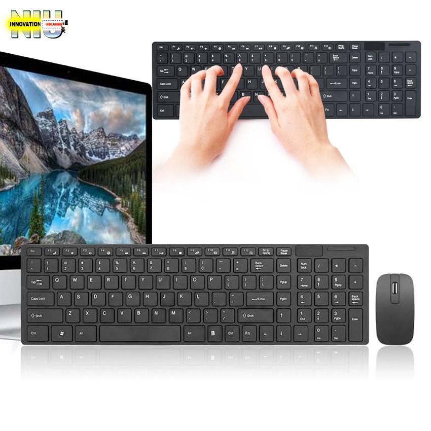 K06 2.4G Ultra-Thin Wireless Keyboard With Mouse and USB Receiver (Note ...
