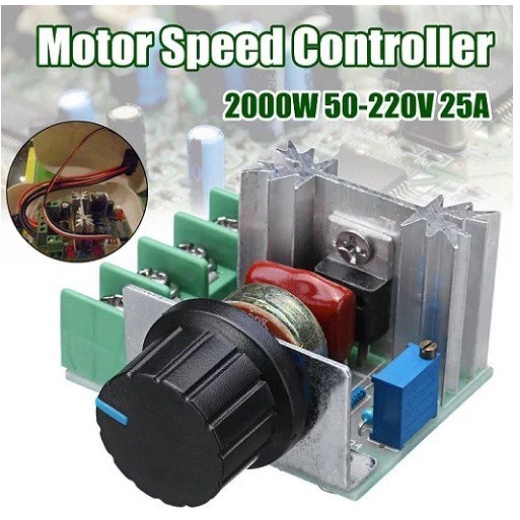 Ac 220V AC 2000W SCR Speed Controller Motor Speed Controller | Shopee ...