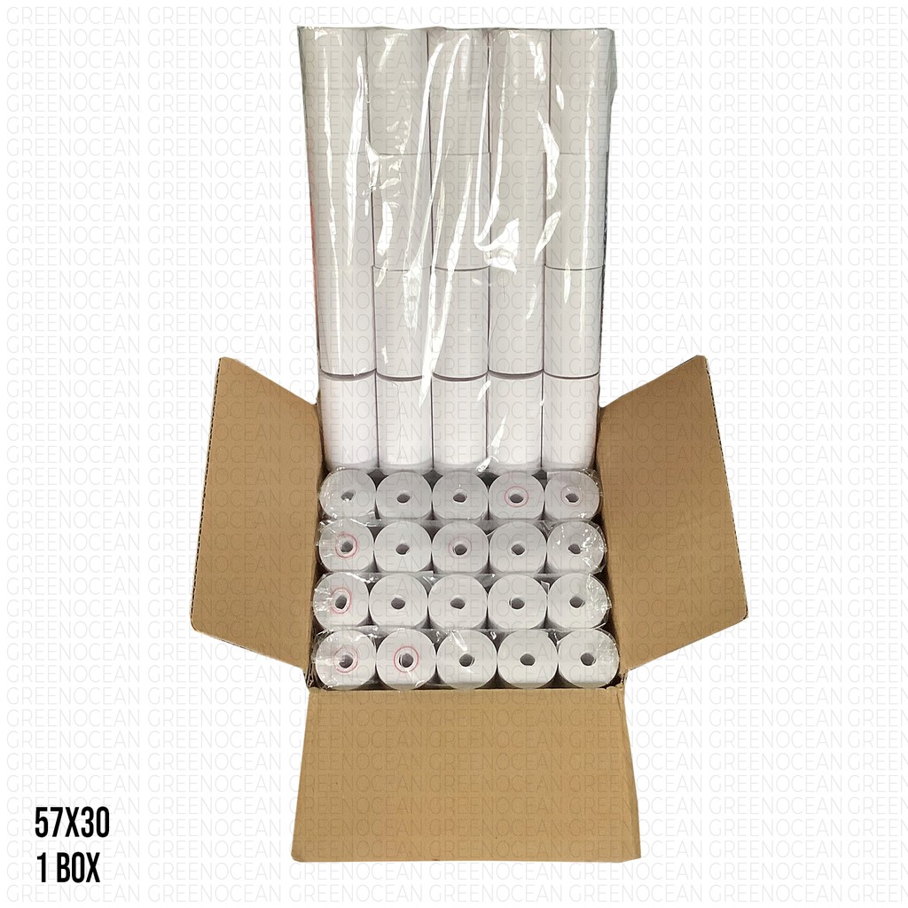 Thermal Paper 57x30 100rolls Coreless Type Thermal Printer | GREEN ...