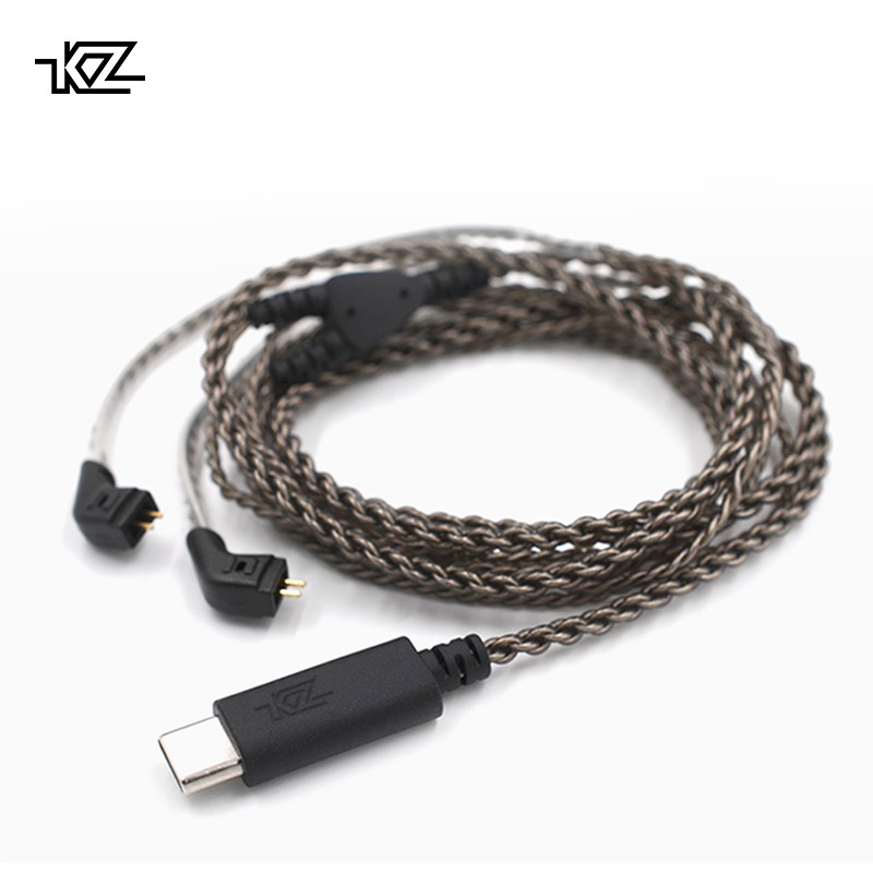 KZ Type-C Silver Plated Upgrade Cable For KZ ZS10 ZSA ZS6 | Shopee ...