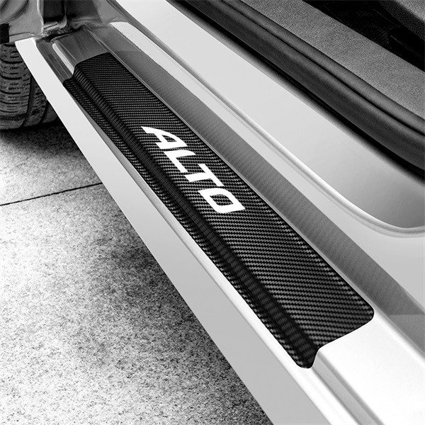 Upgrade Suzuki Alto sticker carbon fiber protective door step 4pcs ...