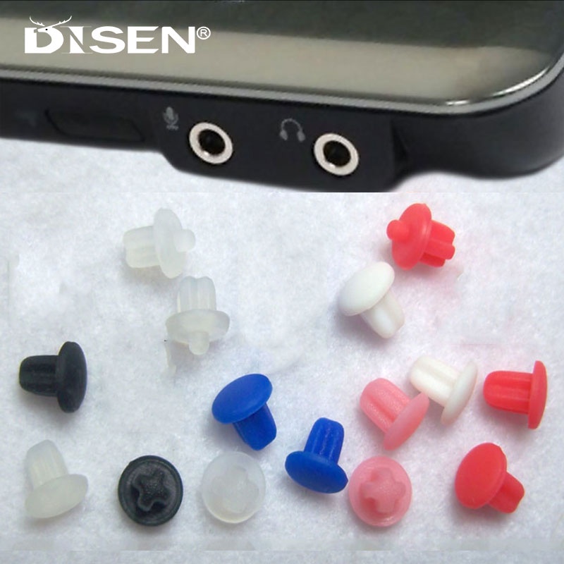 10-30PCS Silicone Rubber Hole Plug 3.5mm 6.35mm Dustproof Cap Earphone ...