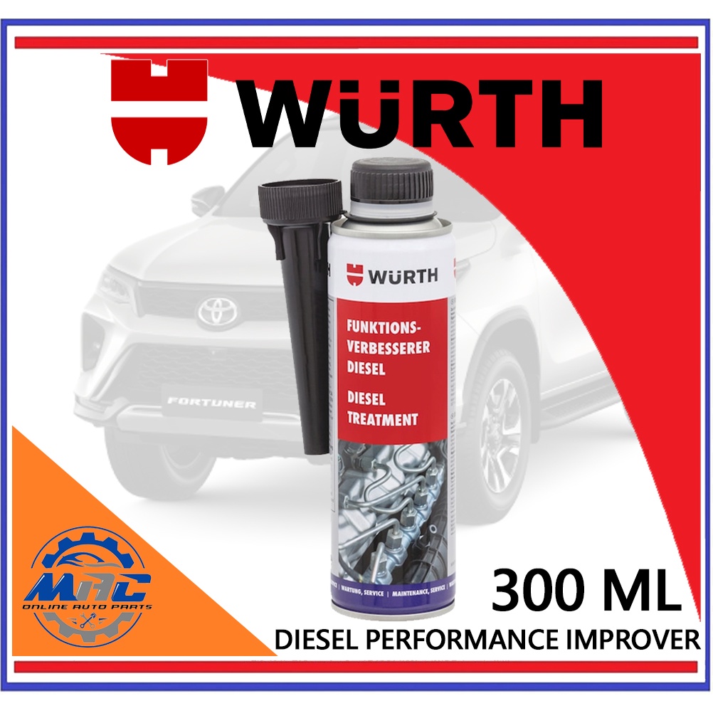 Wurth DIESEL Injector cleaner PERFORMANCE IMPROVER 300ml and 150ml ...