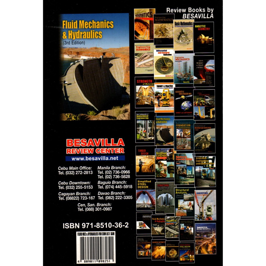 BESAVILLA Fluid Mechanics & Hydraulics 3rd Edition | Shopee Philippines