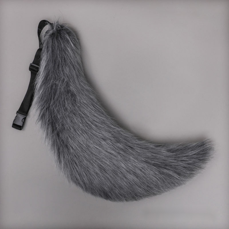 Long-haired fox tail cos ear beast ear cosplayJK tail simulation tail ...