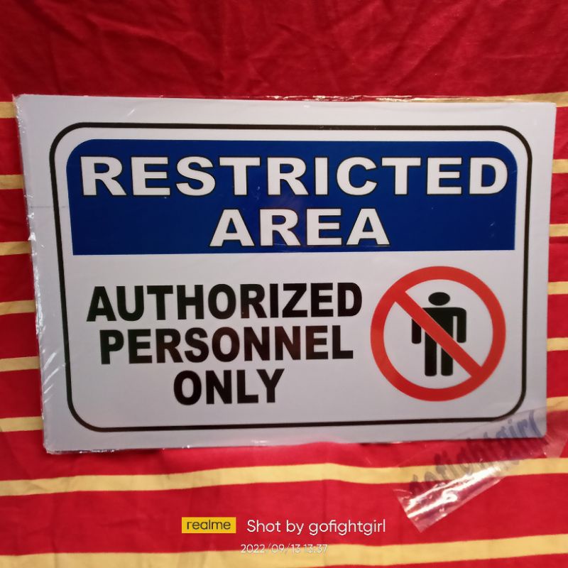 Authorized Personnel Only Signage PVC Plastic (like ATM and ID) 7.8x11 ...