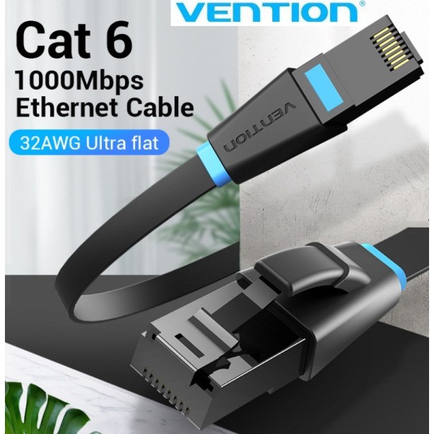 Vention LAN Cable Cat6 UTP Ethernet Gigabit 1000Mbps Flat Cable 10M ...