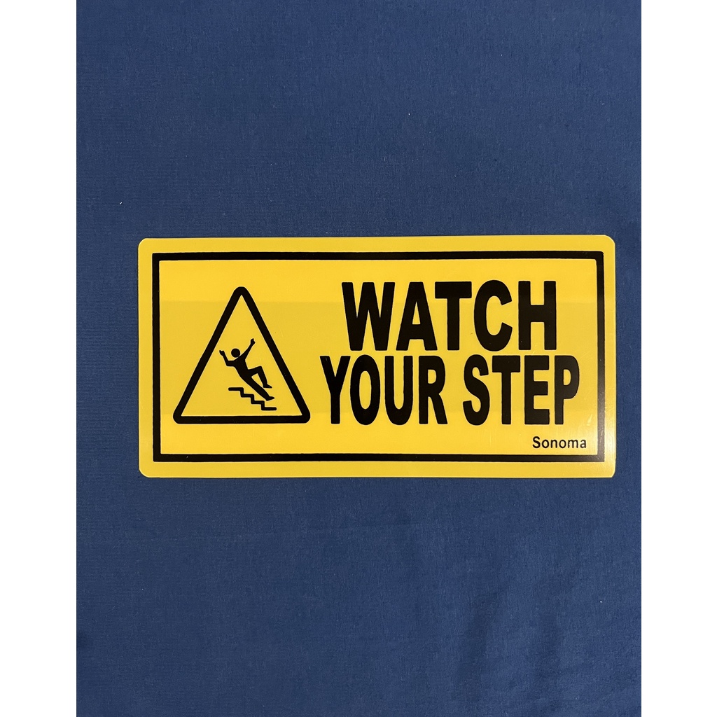A-Mart High Impact Plastic Signage 4x8 inches Watch Your Step Signages ...