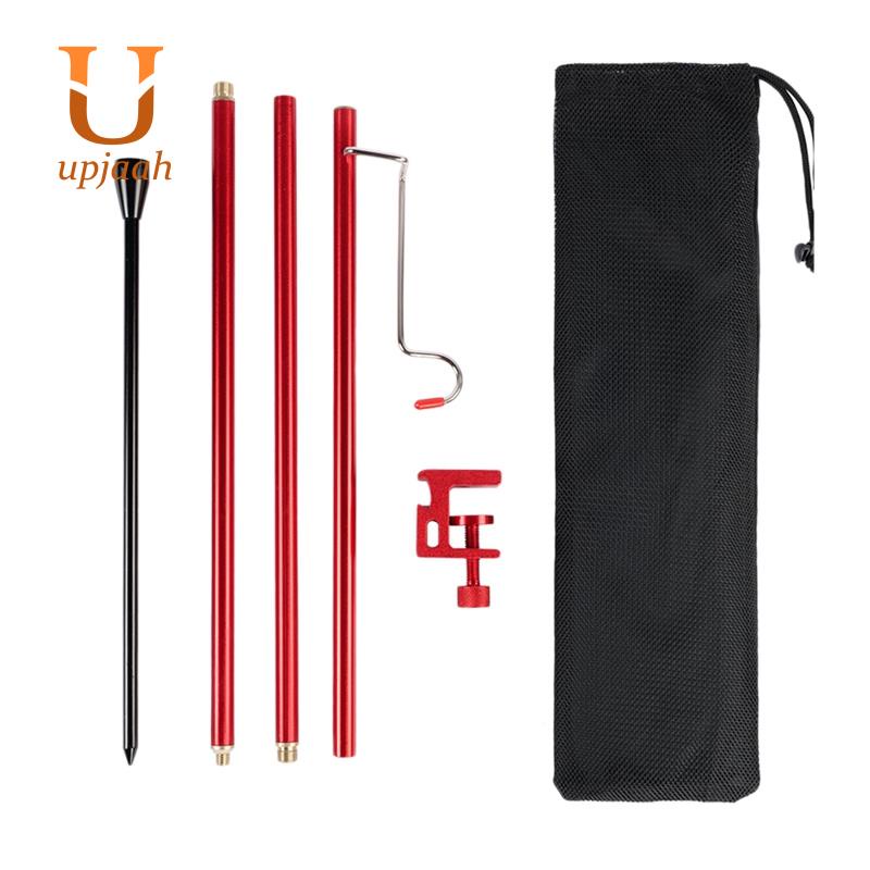 insPortable Camping Folding Lamp Pole with Stake Lightweight Lantern ...