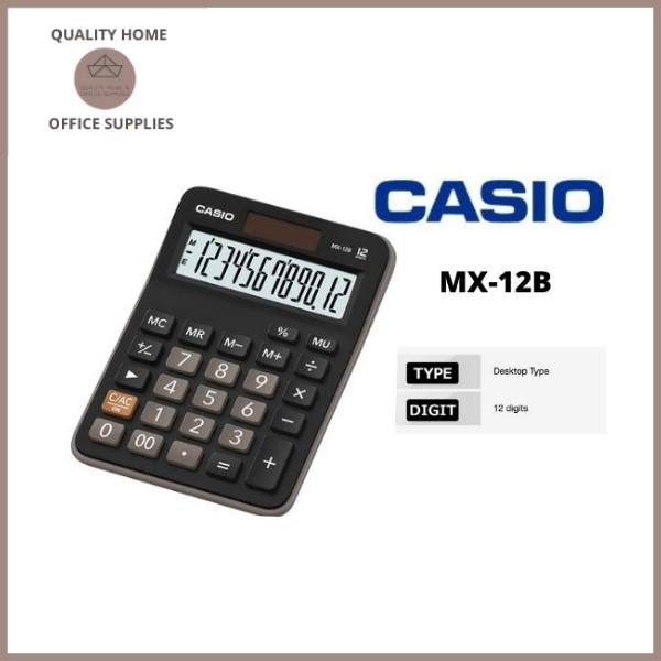 CasioMX-12B-BLACK Value Series SHOP & FIELD Calculators calculator for ...