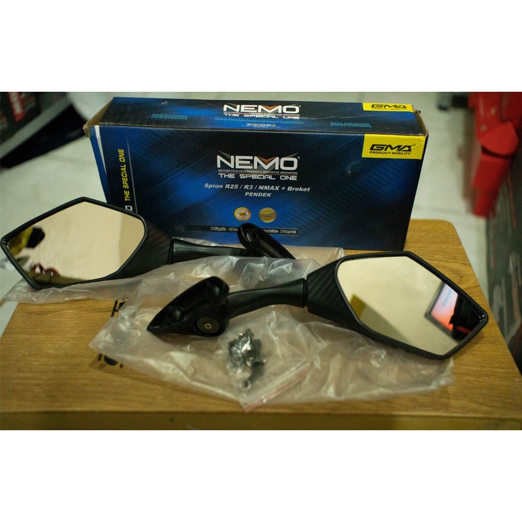 NEMO "NINJA" SIDE MIRROR 1005 (NMAX V1/V2, Spion R25/R3) | Shopee ...